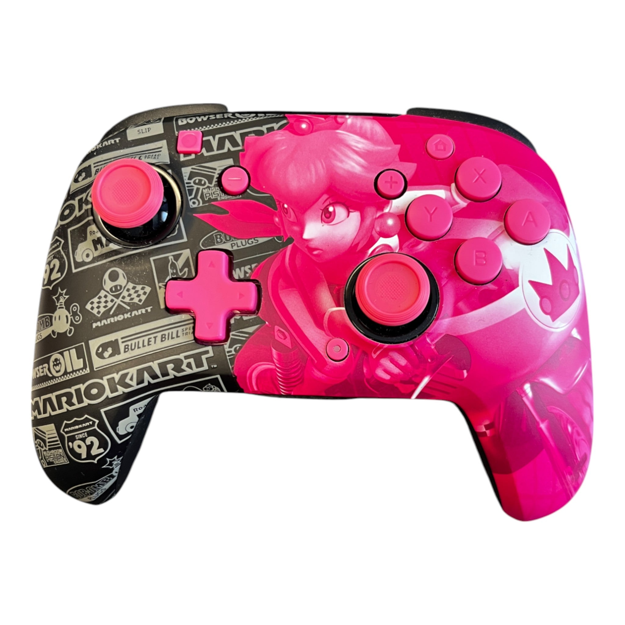 Princess Peach Super Mario Kart Wireless Deluxe Controller for Switch ...