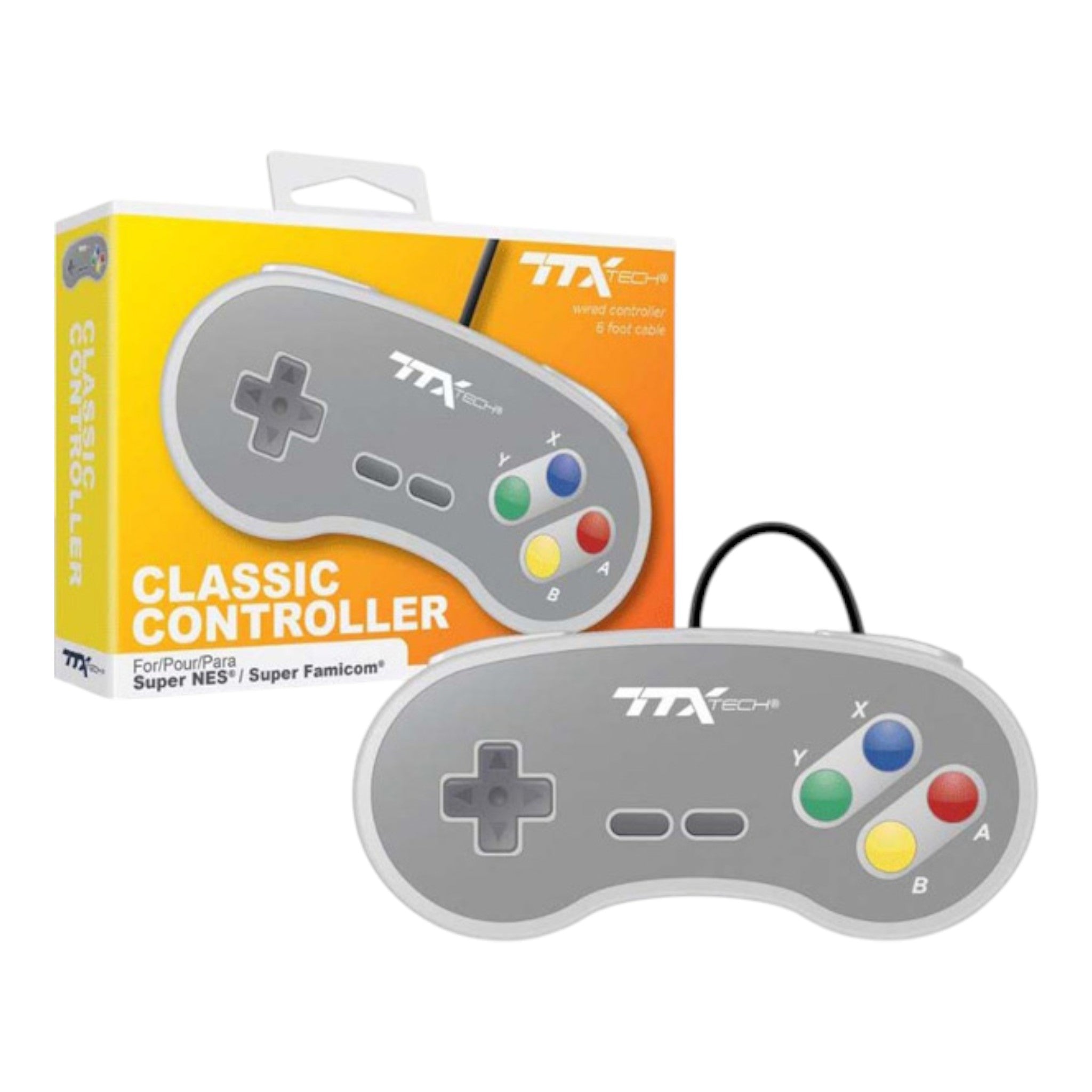 Classic Grey SNES Controller -Wired – Retro North Games