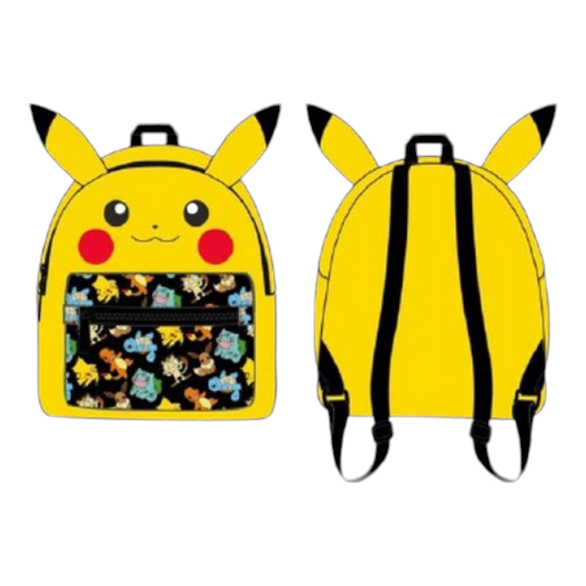 Pokemon Pikachu Ears Yellow 12″ 3D Backpack – Retro North Games