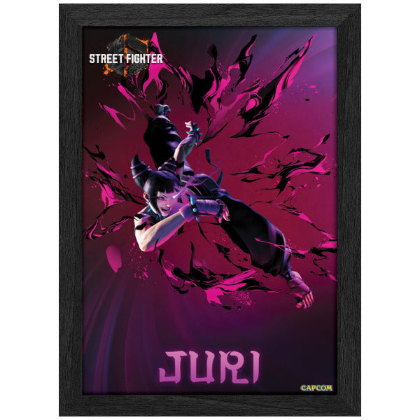 Street Fighter 6: Juri 10″ X 12″ Lenticular 3D Art Pixel Frame – Retro ...