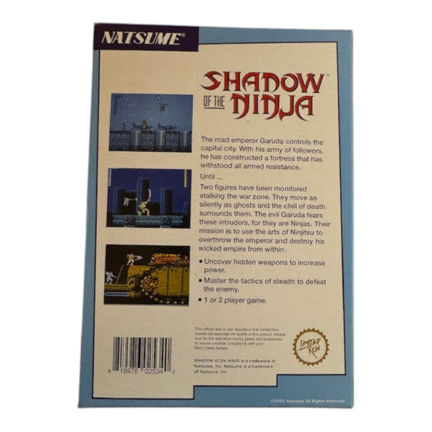 Shadow Of The Ninja (NES) – Retro North Games