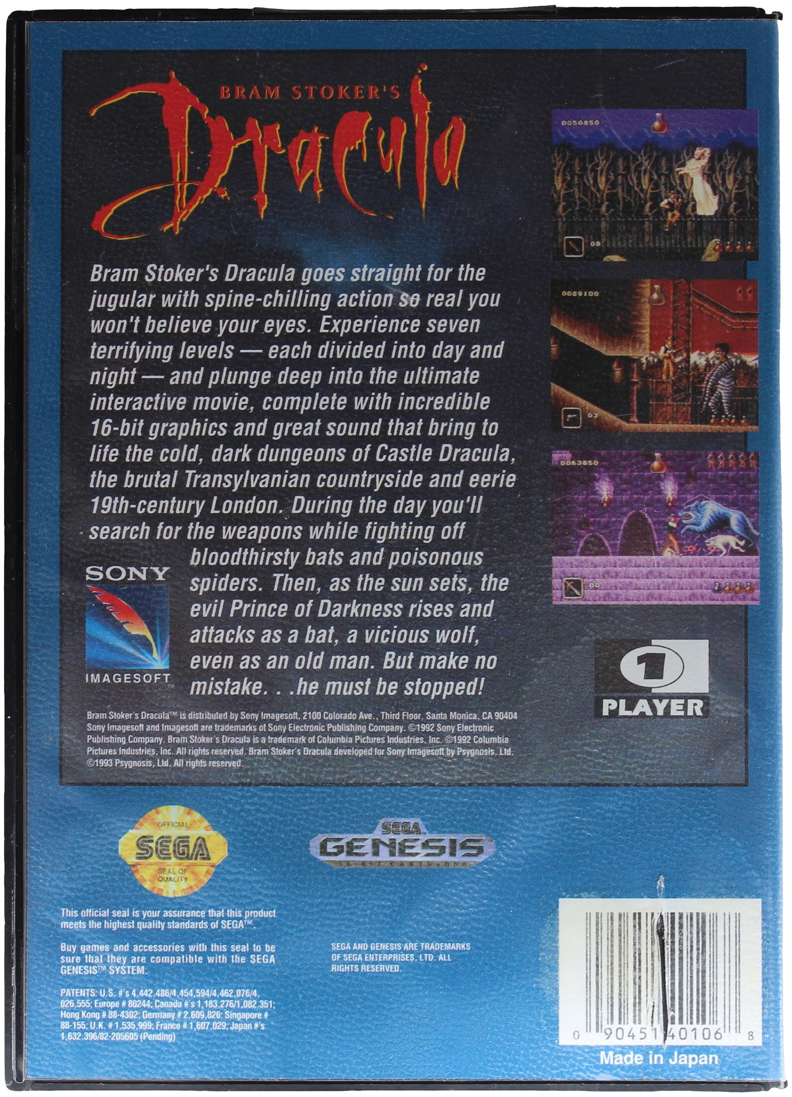 Bram Stoker's Dracula (Sega Genesis) – Retro North Games